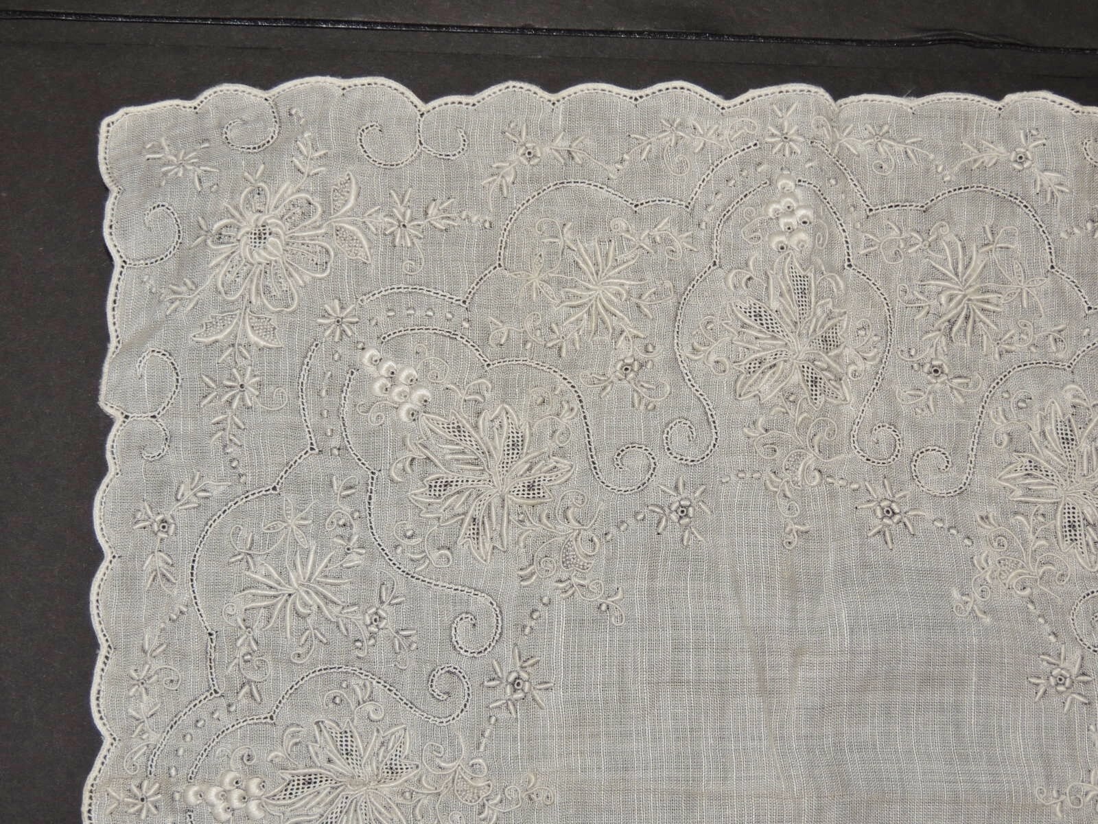 Vtg Elaborate Appenzell Swiss Embroidery Whitework We… - Gem