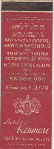 Hotel Kenmore-Sportmen's Bar-Boston-Massachusetts-Ma | eBay