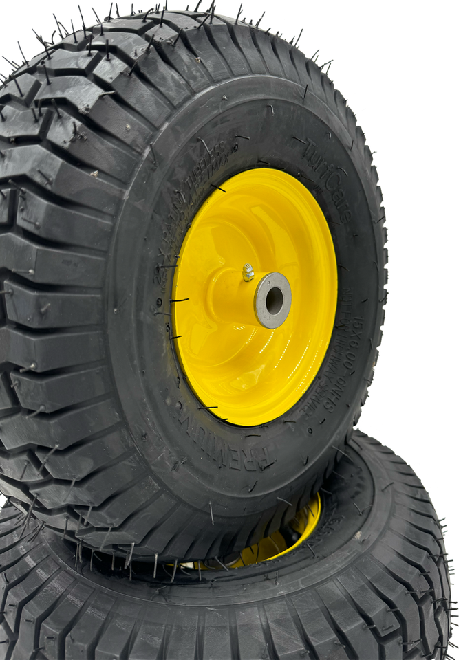 Set of 2 - 15x6.00-6 Lawn Mower Wheel - 3/4 Inch Axle, Offset Hub ...