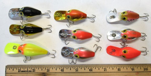 LOT OF 8 Pre-Rapala Storm Wee Wart Crankbait Fishing Lures 1-WIGGLE ...