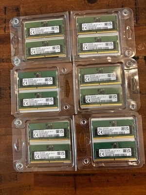Lot of 12 Modules - SK hynix DDR5 SODIMM 8GB 1Rx16 PC5-5600B Laptop ...