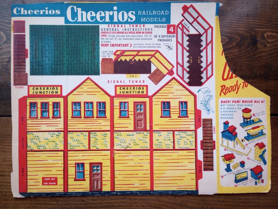 Vintage Cheerios Cereal Box Signal Tower Cut Outs X (2) (184) | eBay