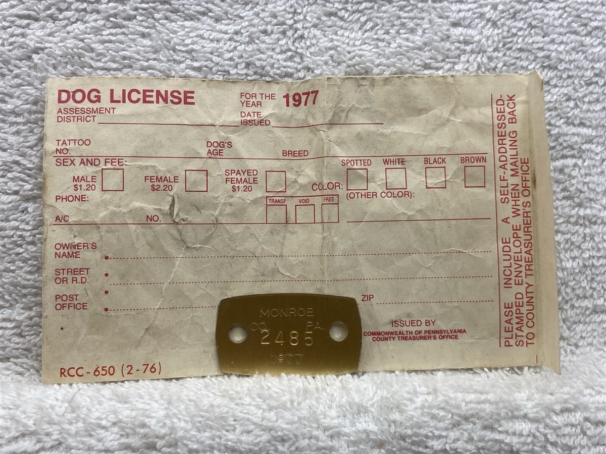 Pa Dog License Tattoos