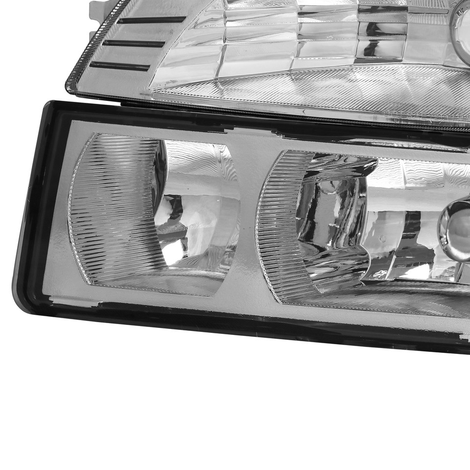 Pair Headlights For 2002-2006 Chevy Avalanche 1500 2500 w/Body Cladding ...