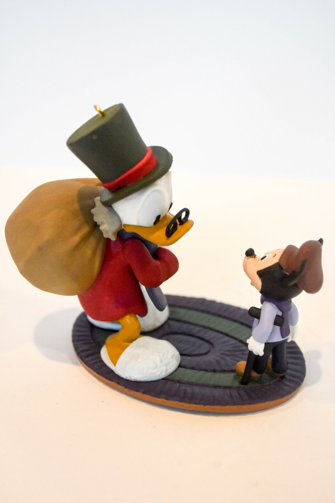 Mickey's Christmas Carol Scrooge McDuck and Tiny Tim 5th of 5 Ornaments ...