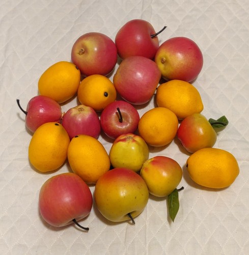 Artificial Fake Fruit Realistic 12 Styrofoam Crab Apples & 7 Plastic ...