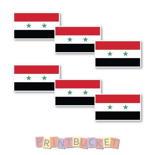 Syria Flag sticker 60mm 6 pack quality water/fade proof vinyl | eBay