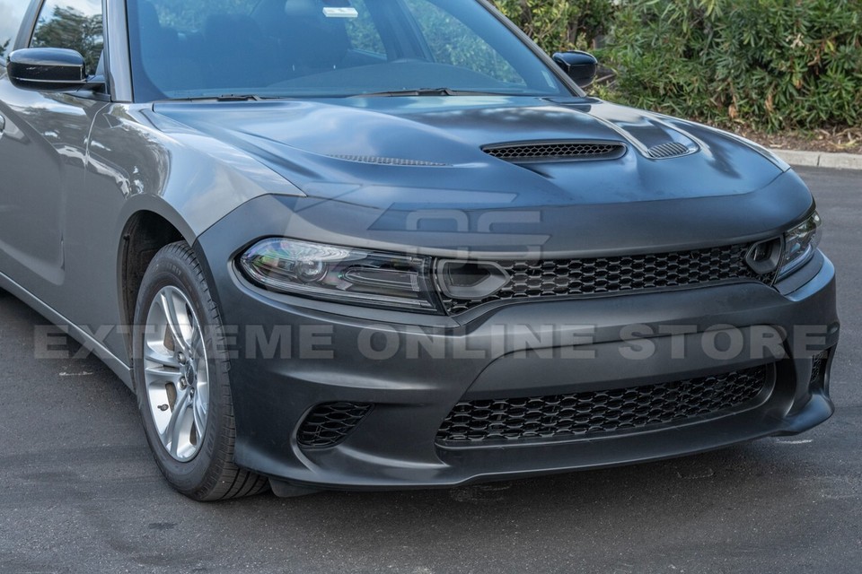 For 15-Up Dodge Charger | SRT Hellcat Style Conversion Front Bumper ...