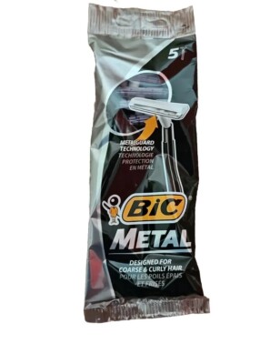 New Bic Metal Men's Disposable Shaving Razors, 5-Count x 1 Pack | eBay