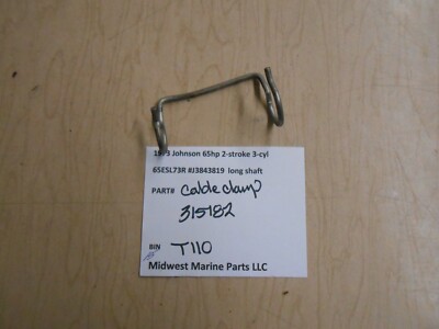 315182 OMC Johnson 1973 65hp 65ESL73R Outboard cable clamp T110 | eBay