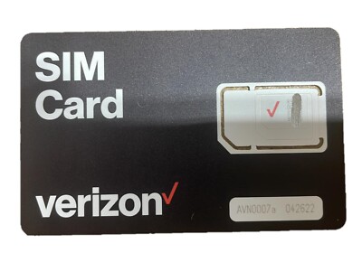 Verizon 5G SIM Card (BULKSIM-TRI-A) 3 Size Cutout (Regular, Micro ...