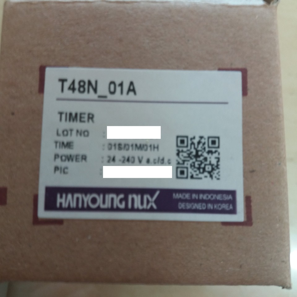 Hanyoung Nux T48N Power On Delay 48x48 Analog Timer 24-240VAC + PG-08 ...