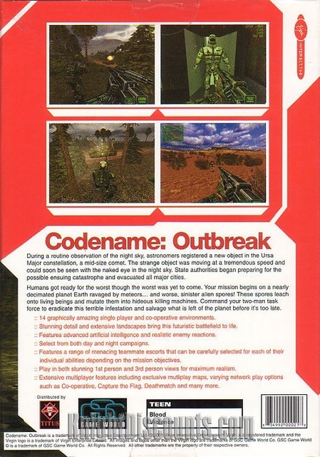 Codename: Outbreak (PC, 2001) - European Version for sale online | eBay