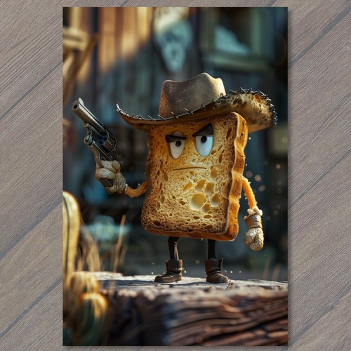 POSTCARD Toast Cowboy Hat Gun Western Weird Funny Strange Unusual Odd ...