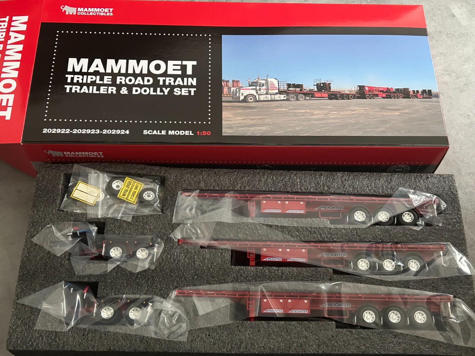 WSI 1:50 Mammoet Triple road train trailer & dolly set | eBay