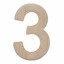 Unfinished Wooden Arial Font Number 3 (Three) 6.25 Inches 716417757207 ...