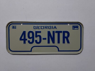 1981 GA GEORGIA POST HONEYCOMB CEREAL MINI License Plate Embossed # 495 ...