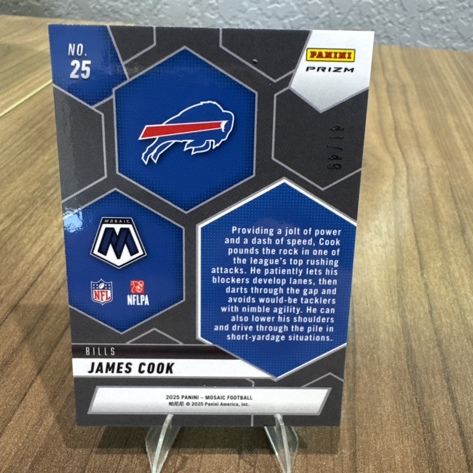 🔥 James Cook 2025 Mosaic Montage Purple Mosaic /49 Buffalo Bills 🔥 | eBay