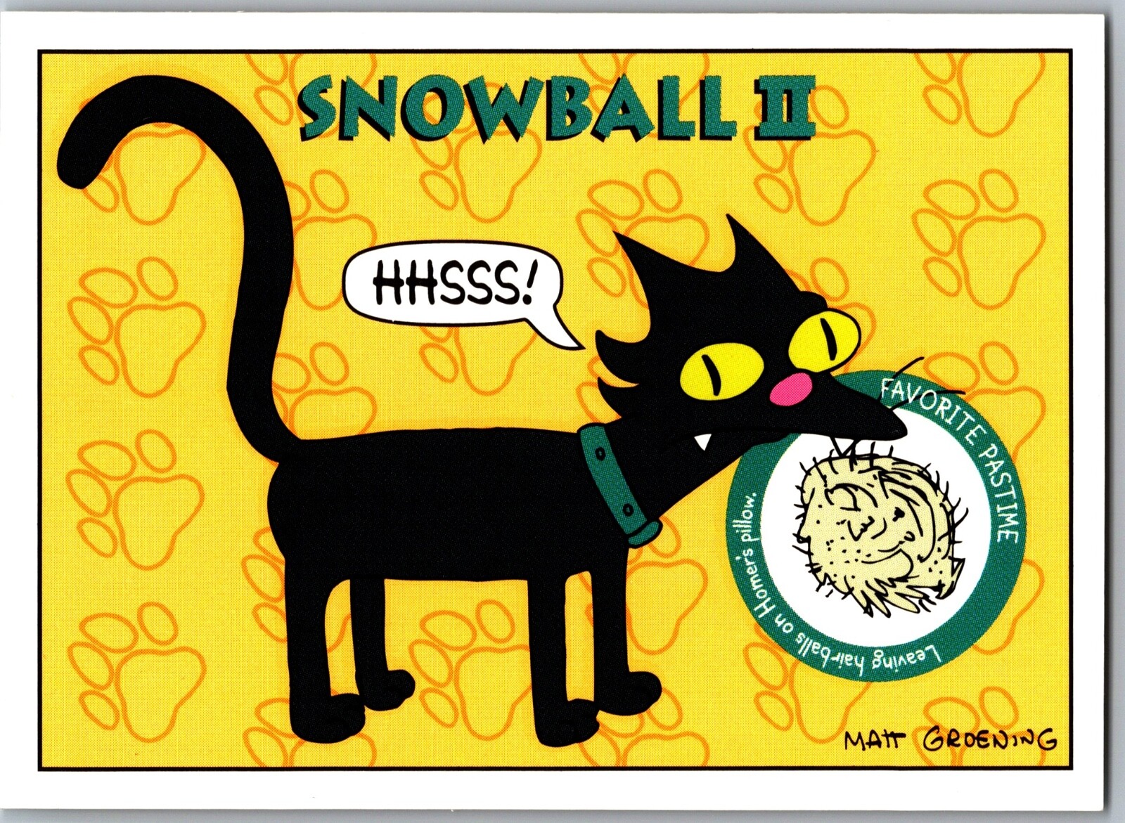 1993 SKYBOX THE SIMPSONS - SNOWBALL II - LEAVING HAIRBALLS FAVORITE ...