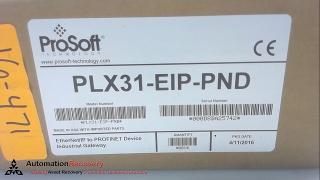 ProSoft Plx31-eip-pnd PLX31EIPPND Mfg 2018 Device Gateway Ethernet for ...