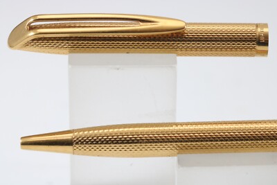 Vintage Waterman C/F Barley Plaque Or G Ballpoint Pen, GT | eBay UK