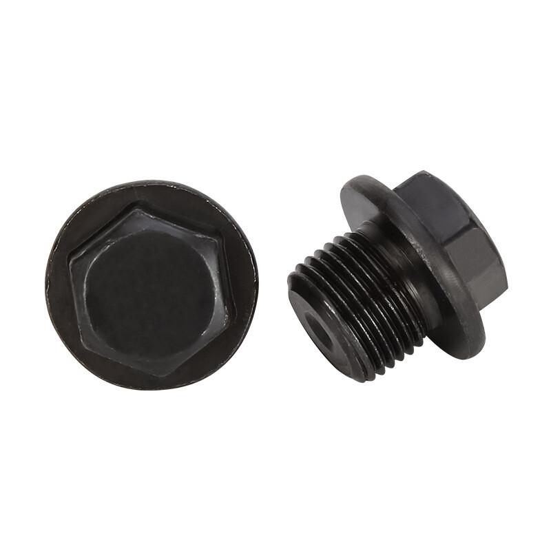 Black Steel M8 - M48 Oil Drain Plug Hex Head Cap Screws Repair Bolt | eBay