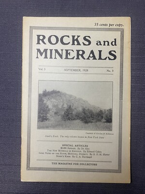 Rocks And Minerals Magazine Volume 3 #3 September 1928 1 Magazine | eBay