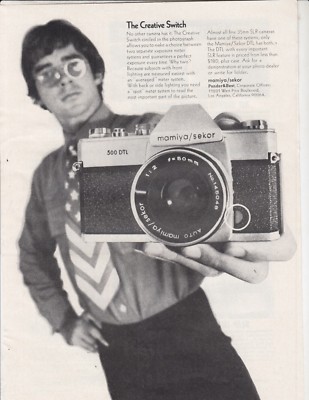 Mamiya Sekor 500 DTL Vintage 1970 Print ad advertising Camera ad - Cool ...
