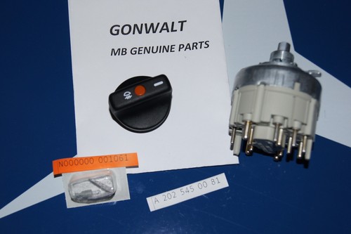 Mercedes Benz Headlight Control Switch Knob KIT (3PZ) 2025450081 / ...