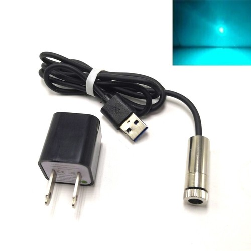 Focusable 488nm 30mW Dot Cyan Blue Laser Diode Module 12x35mm w/USB ...