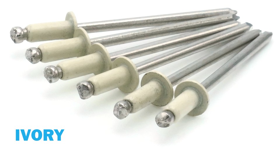 Pop Rivets 1/8" Diameter #4 Painted Stainless Steel Blind Rivets ...