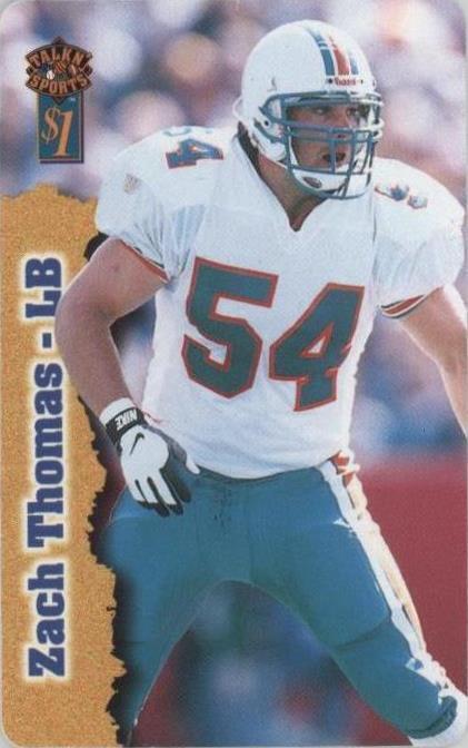 1997 Score Board Talkn' Sports - $1 Phone Cards Zach Thomas #14 for ...