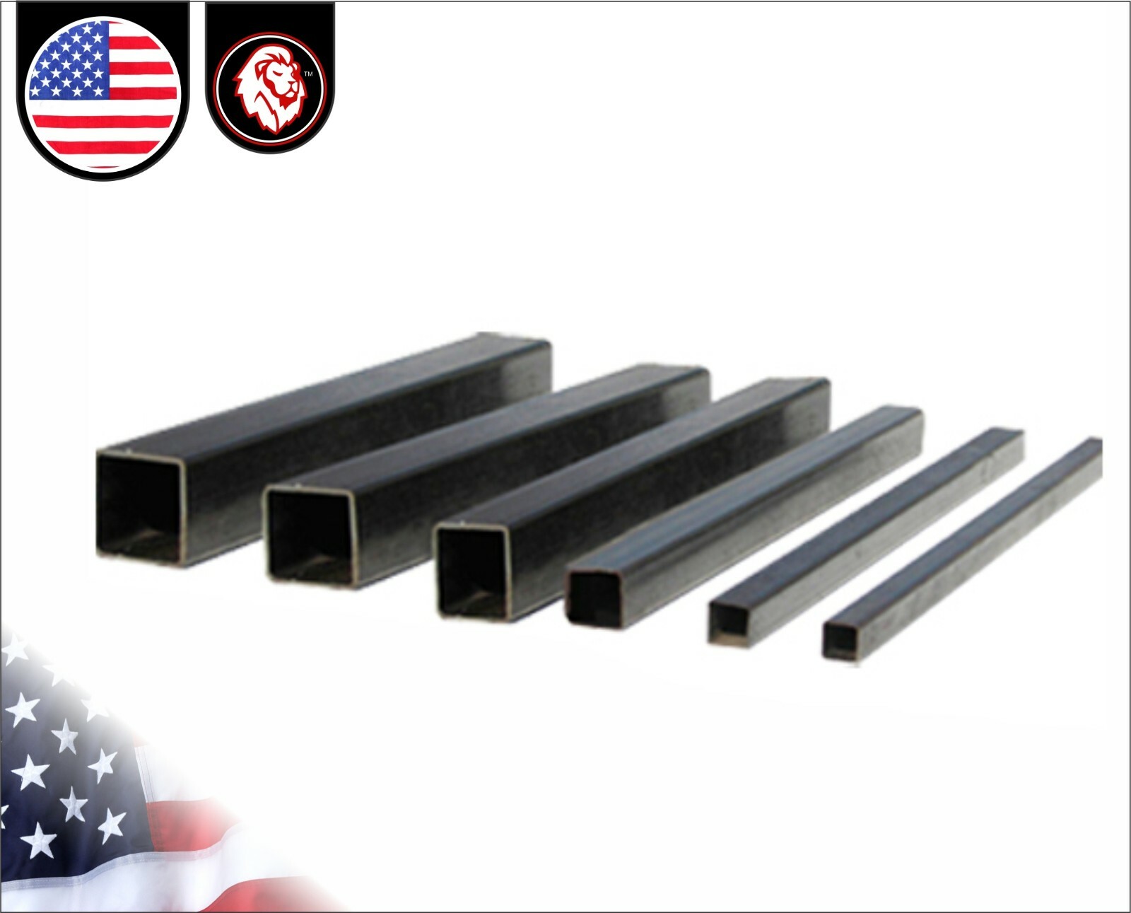 (X4) 5/8" Square Metal Tube - Mild Steel - 16 gauge - ERW - 72" long (6 ...