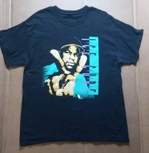 ICE CUBE Shirt Men's Hip Hop R&B Music Short Sleeve Rap Tee 90's L ...