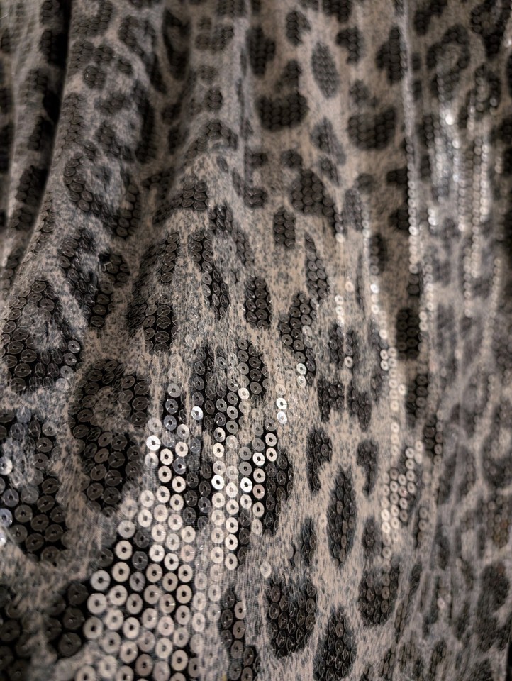 Sparkly Leopard Print Sequin Jersey Fabric****Stunning With Wonderful ...