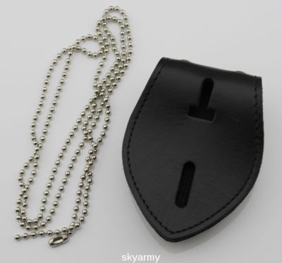 LEATHER NECK CHAIN BADGE HOLDER FIT FOR All BADGE STYLES | eBay Australia