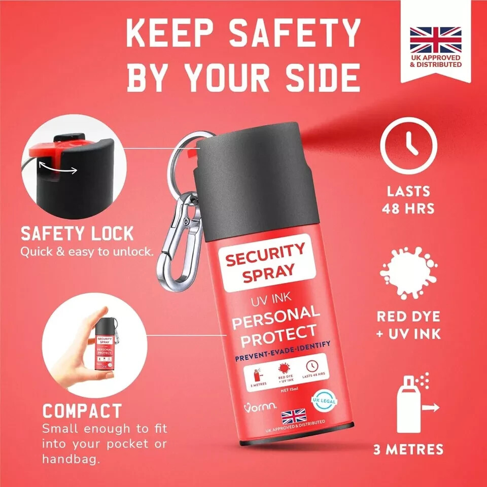 UK Legal Self Defense Spray UV ink Criminal Identifier Spray Legal ...