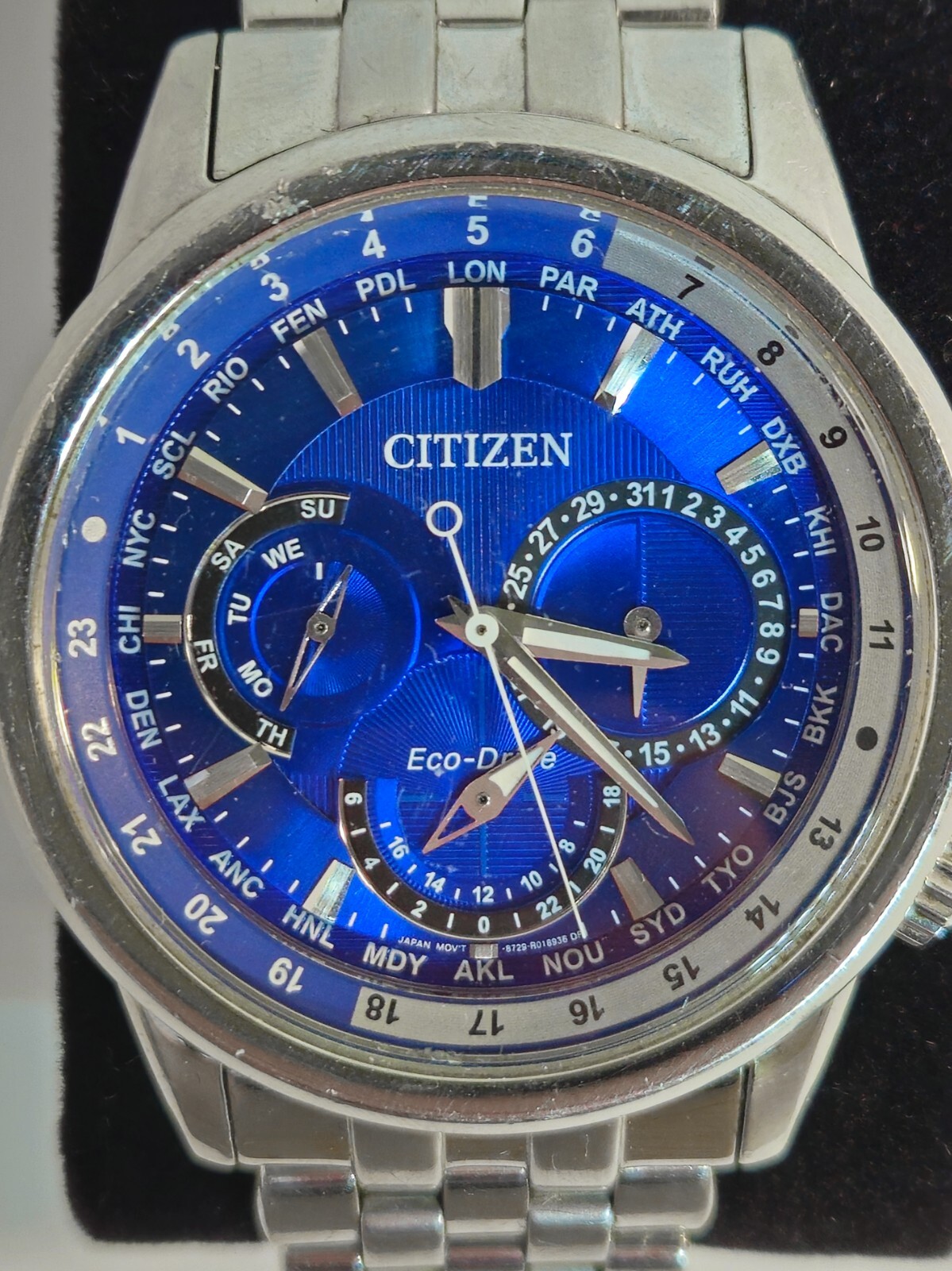 Citizen Men's Eco-Drive Stainless Steel w/ Blue Dial Watch 8729-R005791 ...
