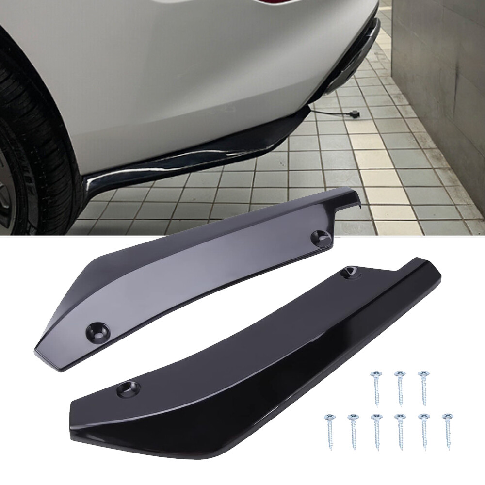 2PCS For Nissan Sentra Rear Bumper lip Spoiler Splitter Diffuser Glossy ...