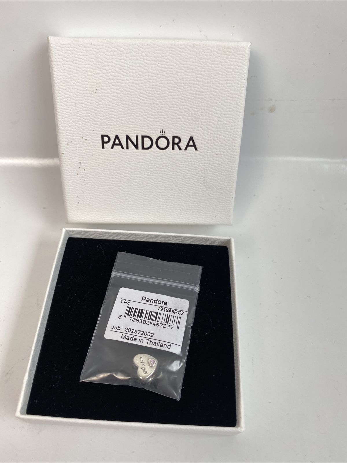 PANDORA 791946PCZ Women 925 Silver Pink Zircon Sister Love Heart Charm ...