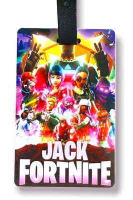 PERSONALISED FORTNIGHT LUGGAGE TAGS TRAVEL SUITCASE HOLIDAY BAG LABEL ...