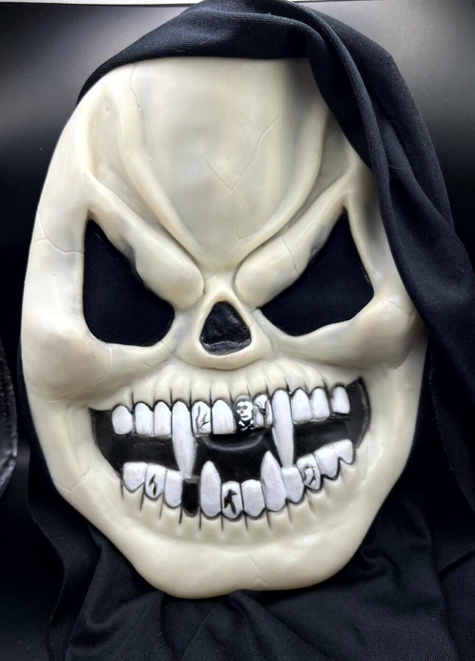 Easter Unlimited Vampire Skull Ghost Fun World Mask Black Shroud ...