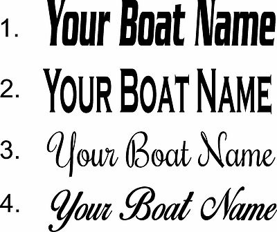 10x50 Personalized Boat Name Sticker Transom 10x50 Custom Boat Name ...