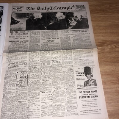 Original The Daily Telegraph 14 Nov 1944 | eBay UK