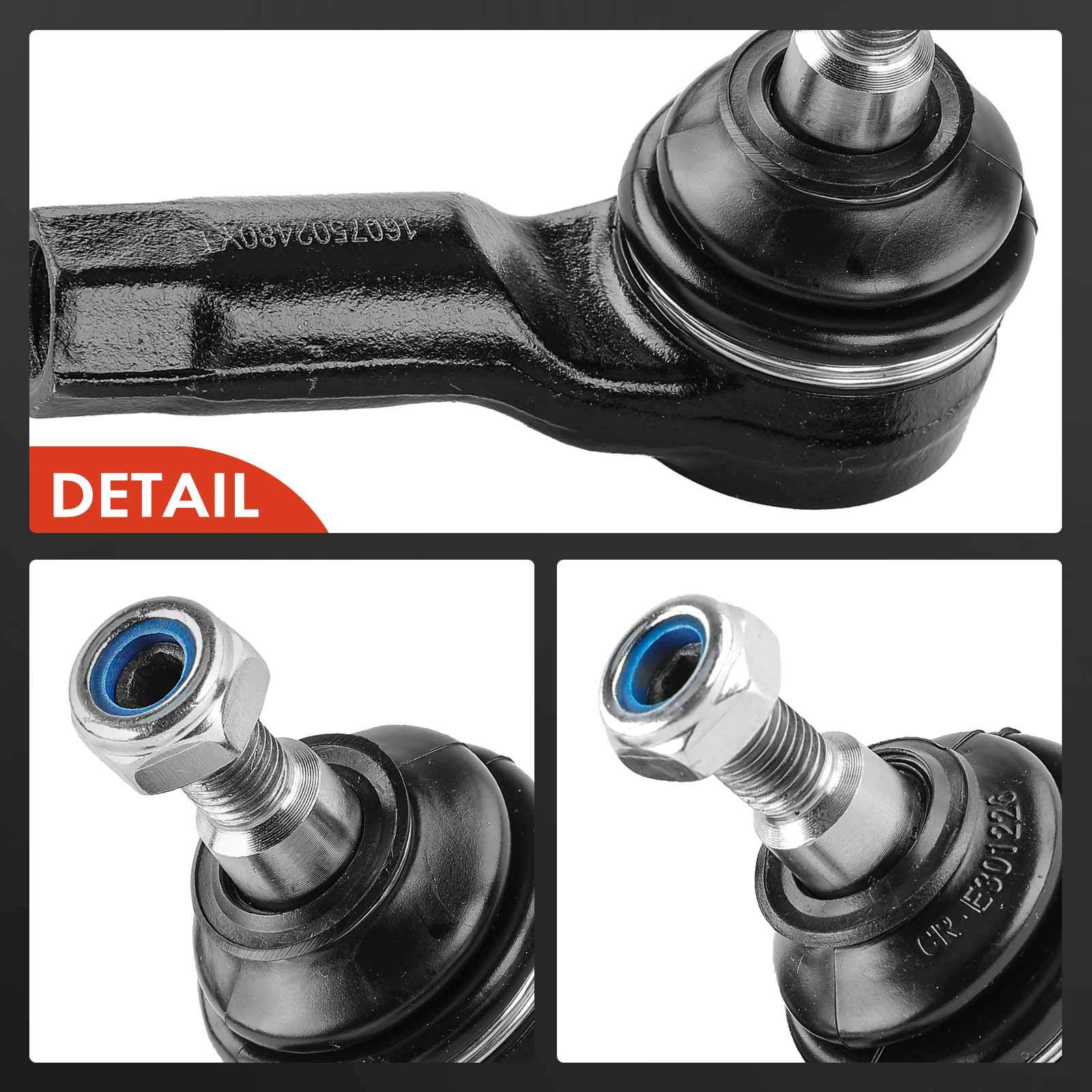 2x Outer Front Tie Rod End for Peugeot 4008 Mitsubishi Outlander ZG ZH ...