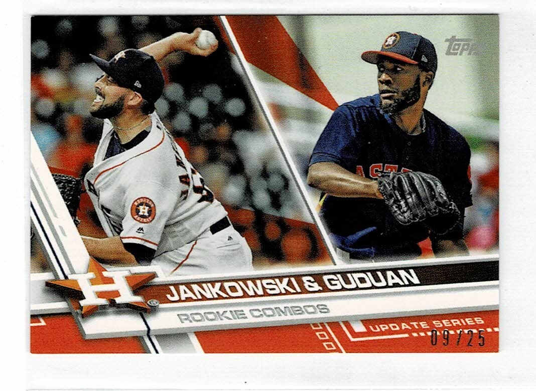 2017 TOPPS MINI ORANGE US297 JORDAN JANKOWSKI REYMIN GUDUAN RC COMBO #d ...