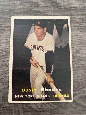 1957 Topps Baseball Dusty Rhodes #61 New York Giants | eBay