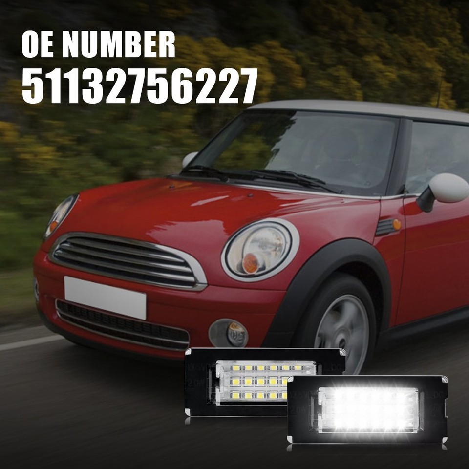For 07-15 Mini Cooper R56 R57 R58 R59 [FULL LED] License Plate Light ...