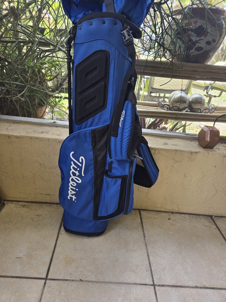 Titleist Caddy Bag Blue x Black 4 Stand Golf Bag | eBay