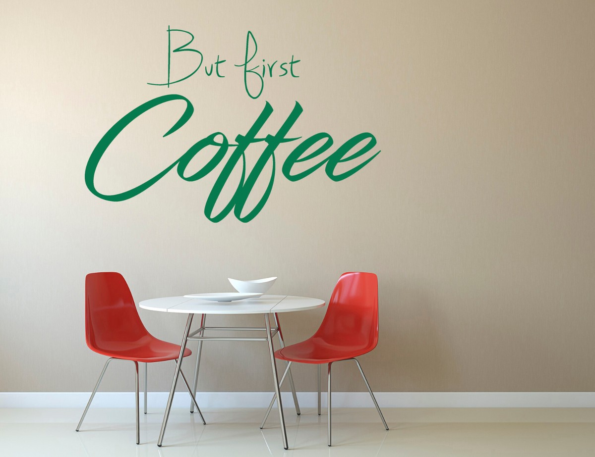 Coffee Decals Walls Wall4Stickers Cups Stickers Wall Art Kitchen Vinyl